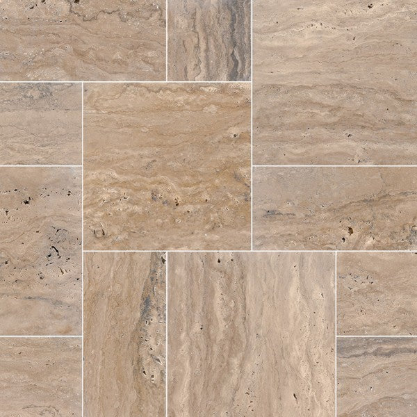 Classico Travertine Paver Versailles Pattern Tumbled – Tilesin1